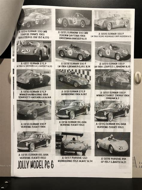 Jolly Model 2000 2001 Hobby Catalog Parry Game Preserve