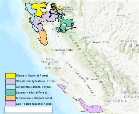 Map Of California National Forests Park Houston Map