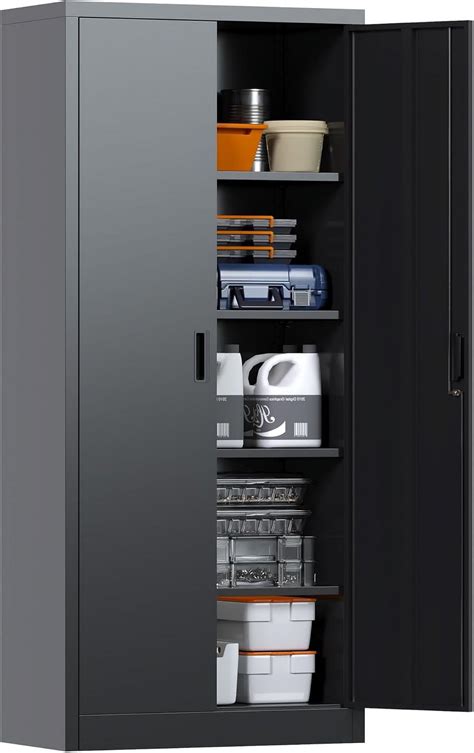 71 H Metal Garage Storage Cabinet With Lock Steel Lockable File