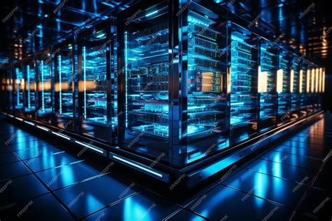 Premium Photo Server Racks In Computer Network Security Server Room Data Center D Rendering Ar C V