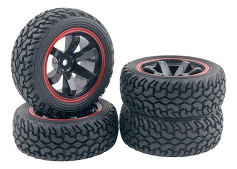 4x 75 Mm Rc Pneus De Roda 12 Mm Hexagonal Para Wltoys Uma Frete Grátis