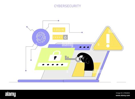 Cybersecurity Concept Digital Protection Of Sensitive Data With Secure