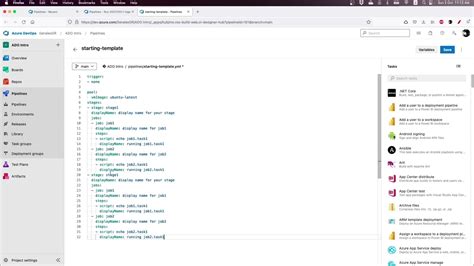 Starting Template For Devops Pipeline Azure Devops Youtube
