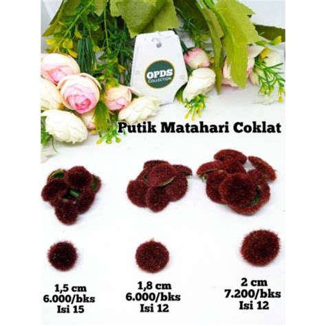 Jual Putik Bunga Matahari Coklat Putik Bunga Plastik Putik Bunga