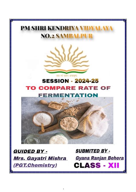 Class 12 Inv Project Gyana Pm Shri Kendriya Vidyalaya No Sambalpur Dd