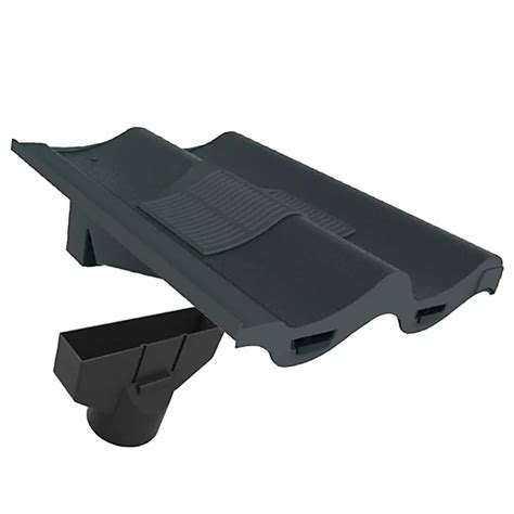 Grey Double Pantile Roof Tile Vent And Adapter Marley Redland Russell