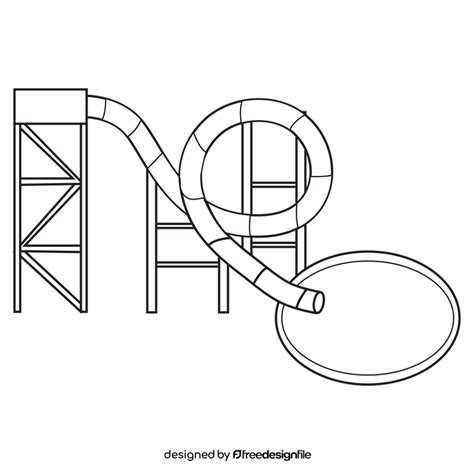 Water Slide Drawing Black And White Clipart Free Download
