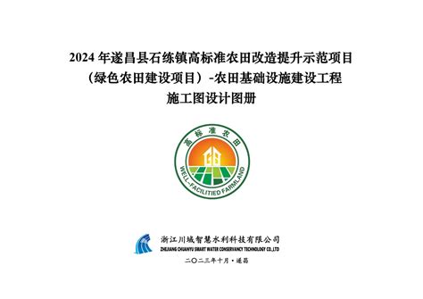 高标准农田基础设施建设工程施工图310p2024 Pdf 规范库