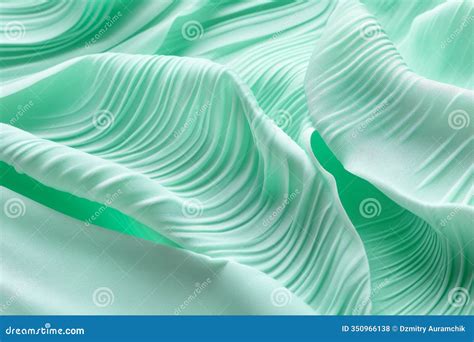 A Plaster Wall With A Green Gypsum Texture Panel Displaying A Wavy