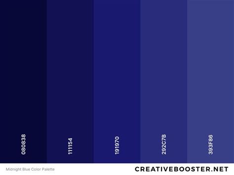 Midnight Blue Colour Palette