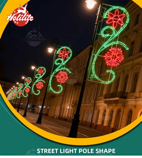 2d Christmas Street Pole Light For Commercial Outdoor Street Decorative