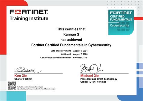 Fortinet Cybersecurity Certification Professionaldevelopment