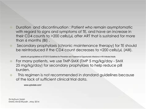Prophylaxis And Treatment Of Opportunistic Infections In Hiv Patients