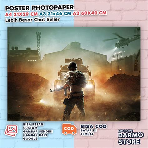 Jual Poster Pubg Game Hiasan Dinding Gaming Gamer Pabji Gem Pc Android Iphone Ios E Sport Gim