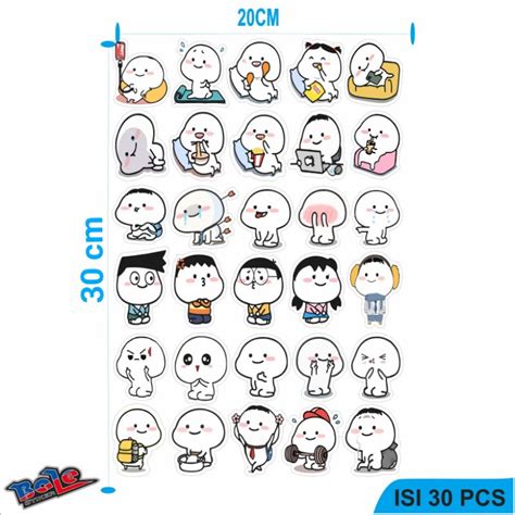 Jual Stiker Pack Pentol Isi 30 Pcs Sticker Lucu Hits Laptop Koper Hp
