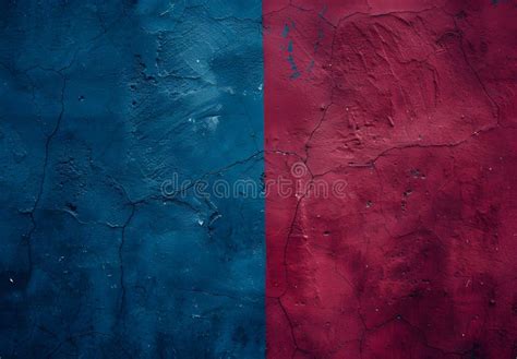 Textured Red And Blue Split Wall Background Stock Illustration
