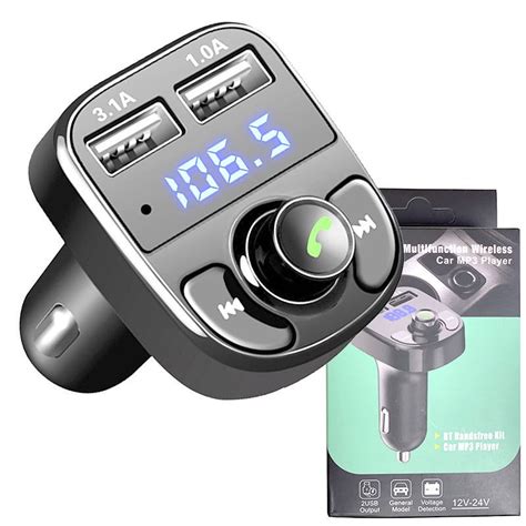 Carregador Carro Transmissor Fm Bluetooth Veicular X8 Mp3 Rádio Shopee Brasil