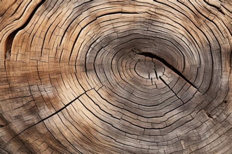 Aged Tree Trunk Rings Texture Premium Ai Generated Image