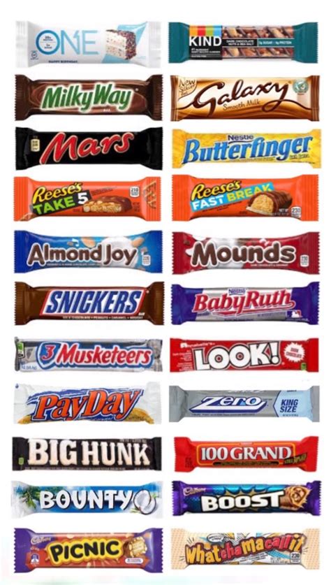 Assorted Candy Bars Candy Quotes Butterfinger Sleepover Things To Do