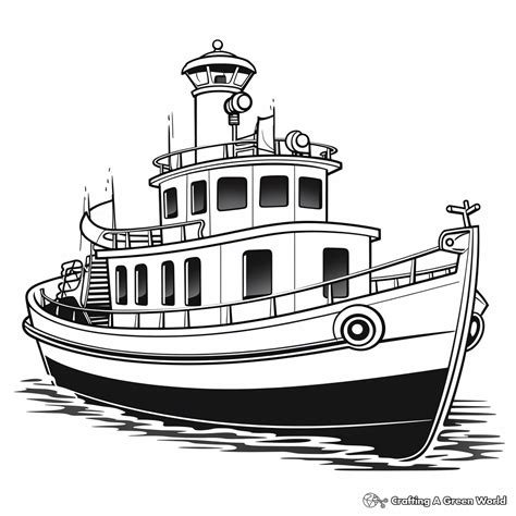 Tugboat Coloring Pages Free And Printable