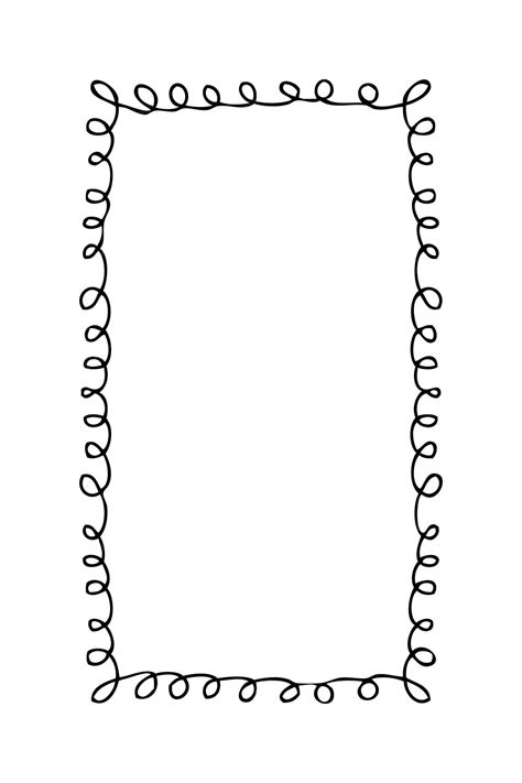 Premium Vector Hand Drawn Rectangular Vertical Empty Frame Simple