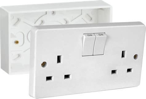 Twin Switch Socket With 25mm Back Box EEBAZAAR
