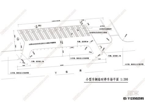 小型停车场平面及做法施工图下载【id 1123502595】 知末案例馆
