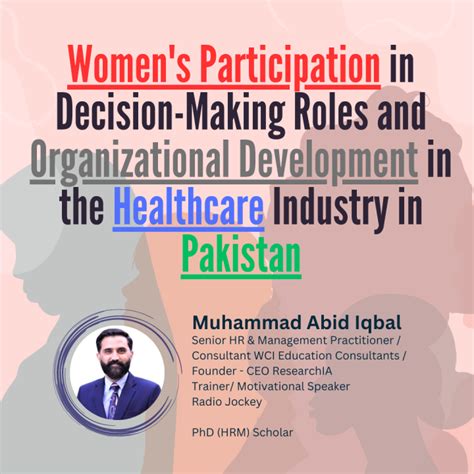 Womens Participation In Decision Making Roles And Organizational