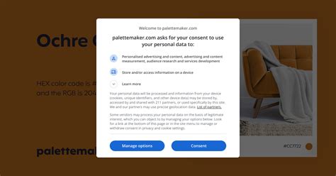 Ochre Color Hex Cc7722 Meaning And Live Previews Palettemaker
