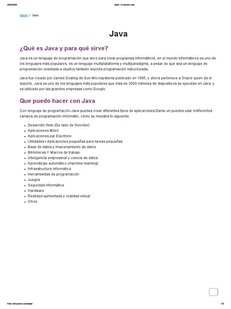 Java Pdf Java Lenguaje De Programación Programación De