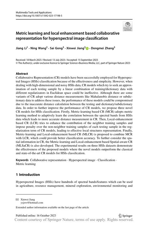 Metric Learning And Local Enhancement Based Collaborative