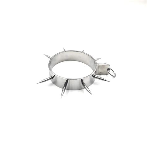 Spiked Slave Collar Stainless Steel Bdsm Hardcore Restraint Bondesque