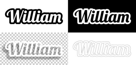 Ilustración De William Nombre Masculino Texto Para El Diseño Fondos En