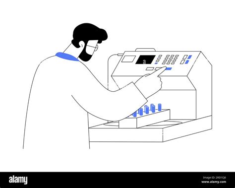 Blood Testing Machine Abstract Concept Vector Illustration Stock Vector