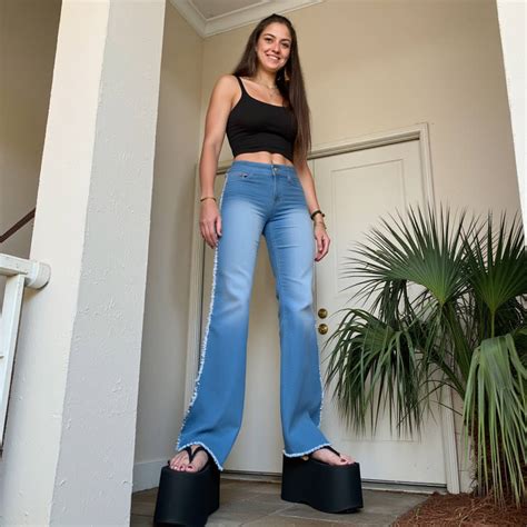 Girl In Jeans And Chunky Platform Flip Flops By Bsnap2000 On Deviantart
