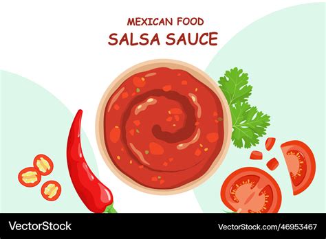 Salsa Sauce Royalty Free Vector Image Vectorstock