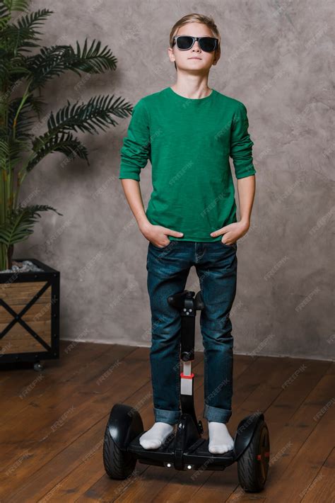 Free Photo Full Shot Of Boy On Hoverboard