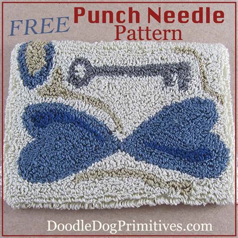 Free Primitive Punch Needle Pattern Key To My Heart