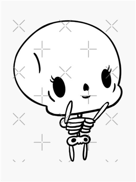 Chibi Skeleton Sticker For Sale By Kennedysimpson4 Redbubble