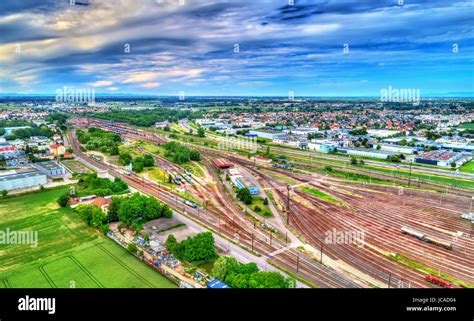 View Of Hausbergen Station A Classification Yard Near Strasbourg