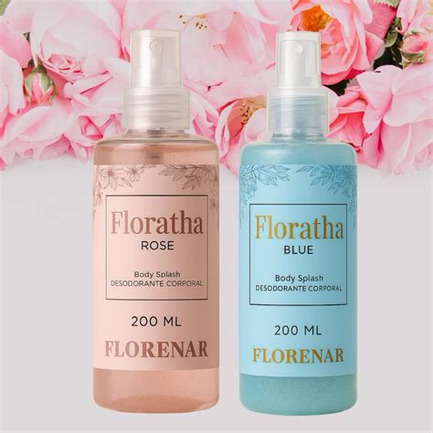 Kit Feminino 2 Body Splash 1 Florata Rose Com Gliter 200ml 1 Florata