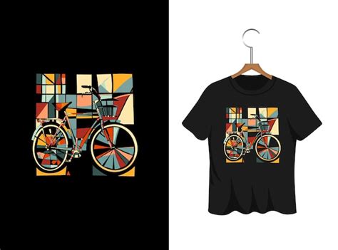 Premium Vector Abstract Bicycle T Shirt Design Artwork