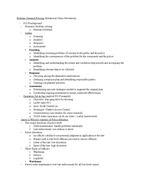6 Problem Oriented Policing O Background Proactive Problem Solving O Herman Goldstein Sara O
