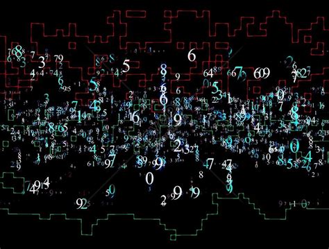 Abstract Geometric Rectangular Lines Photo With A Set Of Random Numbers