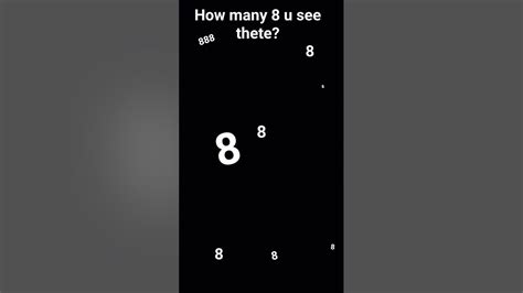 How many 8 u see there - YouTube