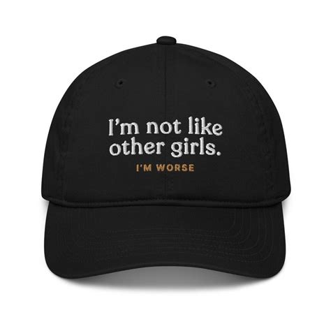 Funny Statement Hat Organic Cotton Baseball Cap Embroidered Saying