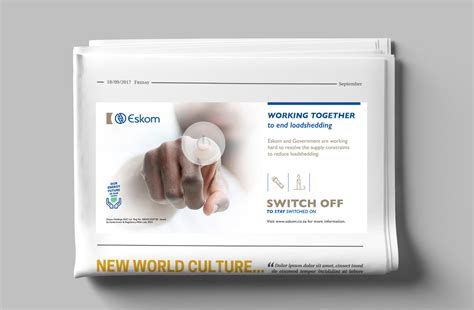 Eskoms Switch Off To Stay Switched On Campaign By Debbie Marx At