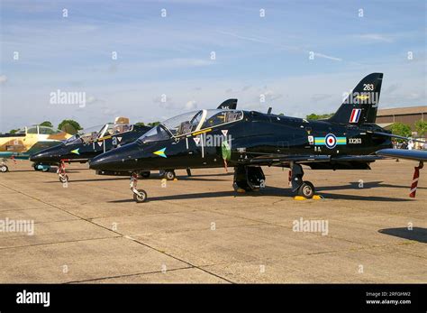 Royal Air Force British Aerospace Hawk T1 Jet Trainer Plane On Display At Duxford Raf 208