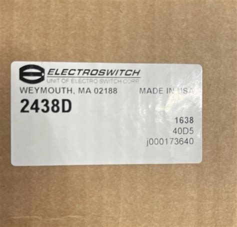 Electroswitch 2438d Series 24 Breaker Control Switch Ebay
