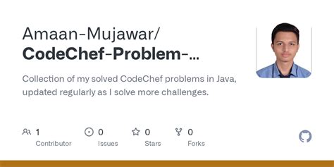 Github Amaan Mujawarcodechef Problem Solutions Collection Of My